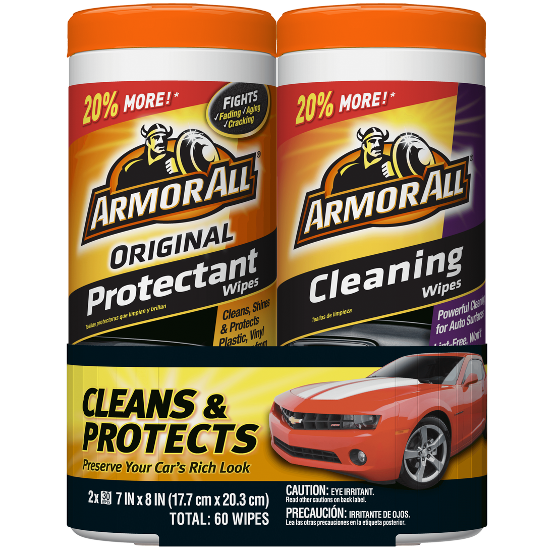 Armor All Original Protectant & Cleaning Wipes Two Pack (2 x 30 ct ...