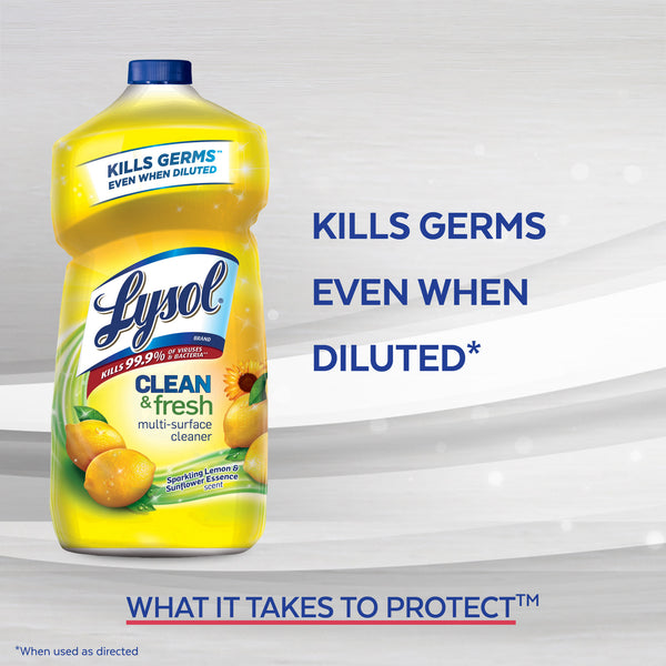 Lysol Clean and Fresh Multi-Surface Cleaner Lemon Sunflower Scent 48 o ...