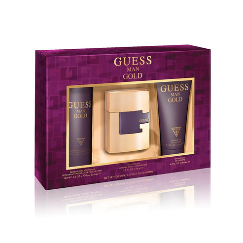 Guess Man Gold 3pc Gift Set EDT 2.5 oz 75 ml – Rafaelos