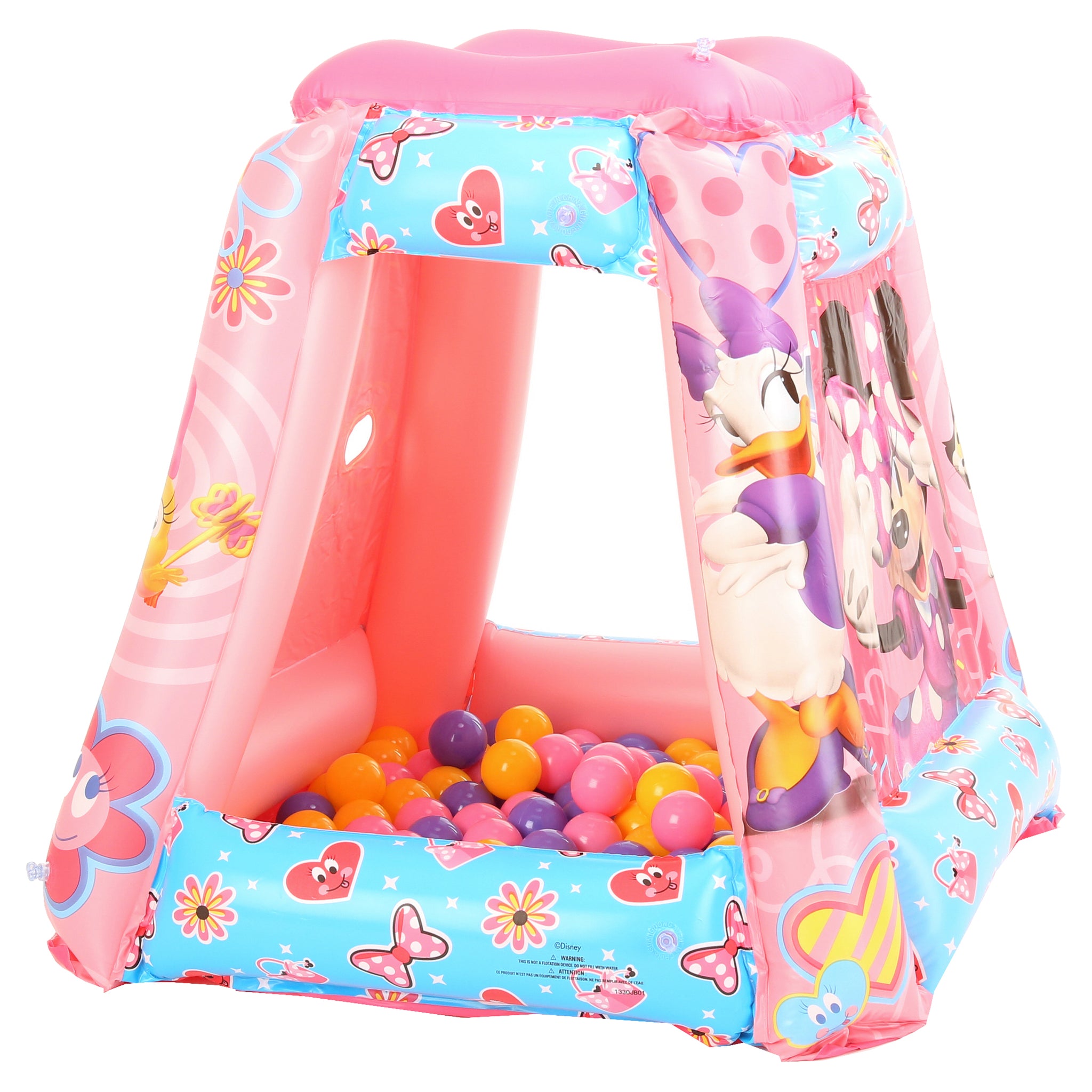 Disney Minnie Mouse Inflatable Playland, includes 100 Soft Flex Balls ...