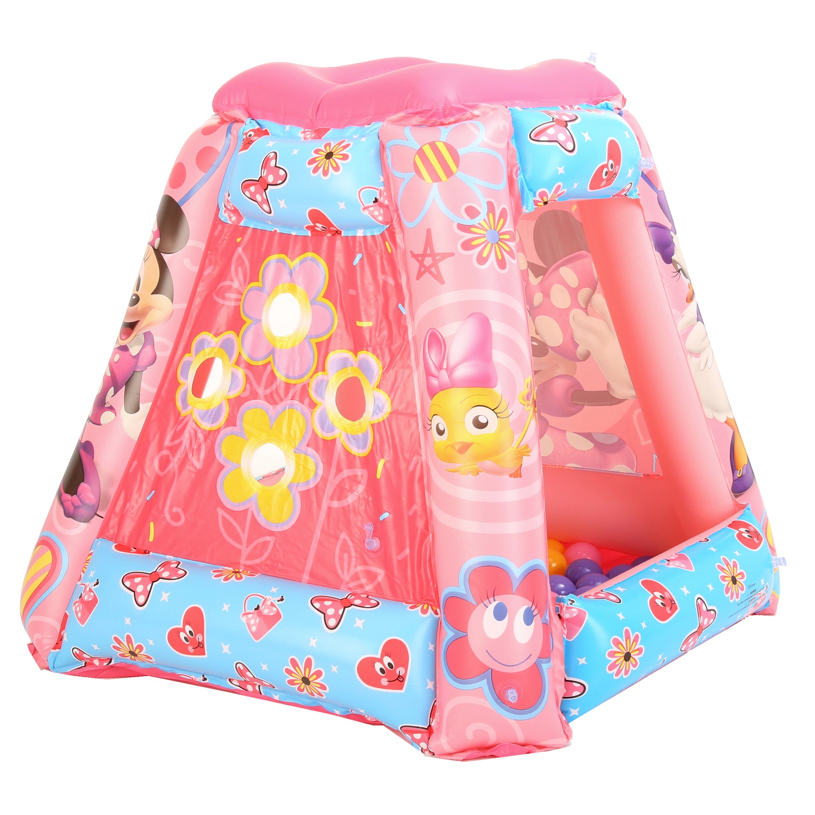 Disney Minnie Mouse Inflatable Playland, includes 100 Soft Flex Balls ...