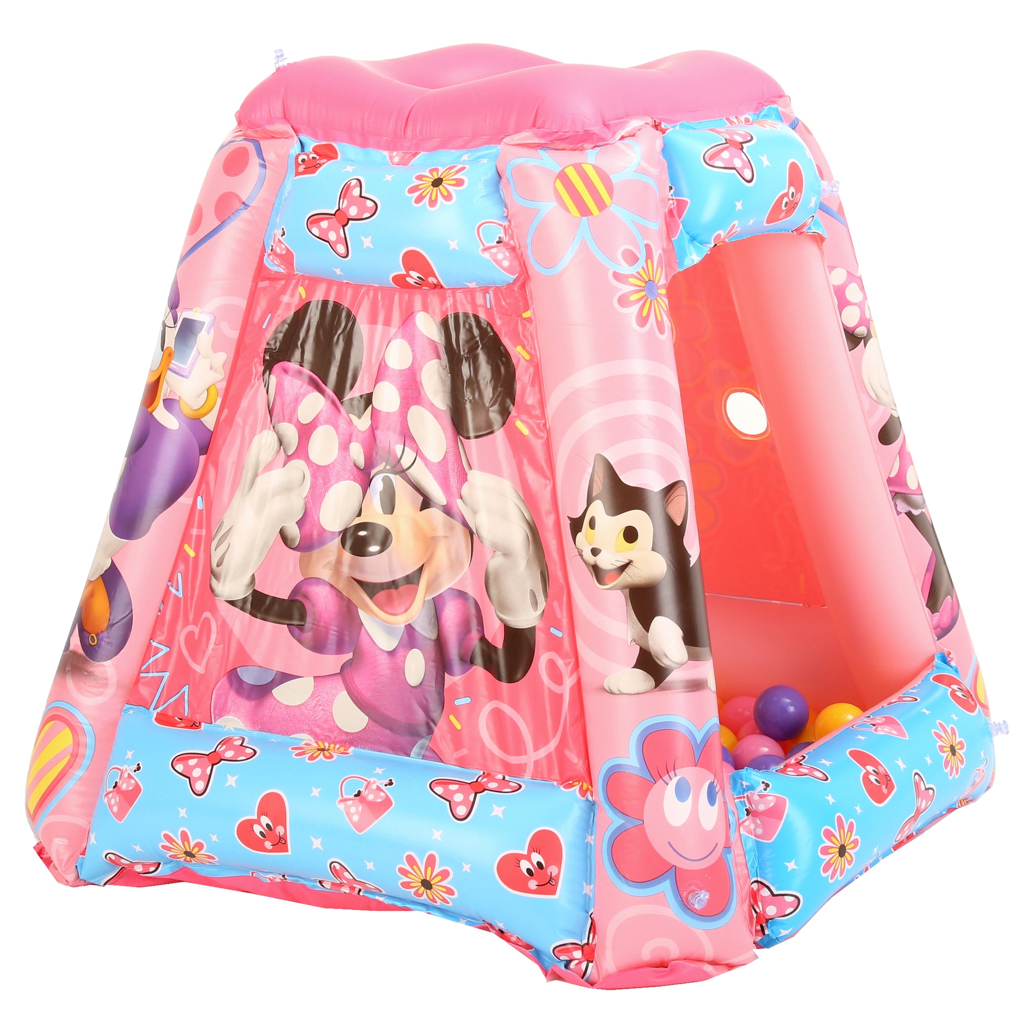 Disney Minnie Mouse Inflatable Playland, includes 100 Soft Flex Balls ...