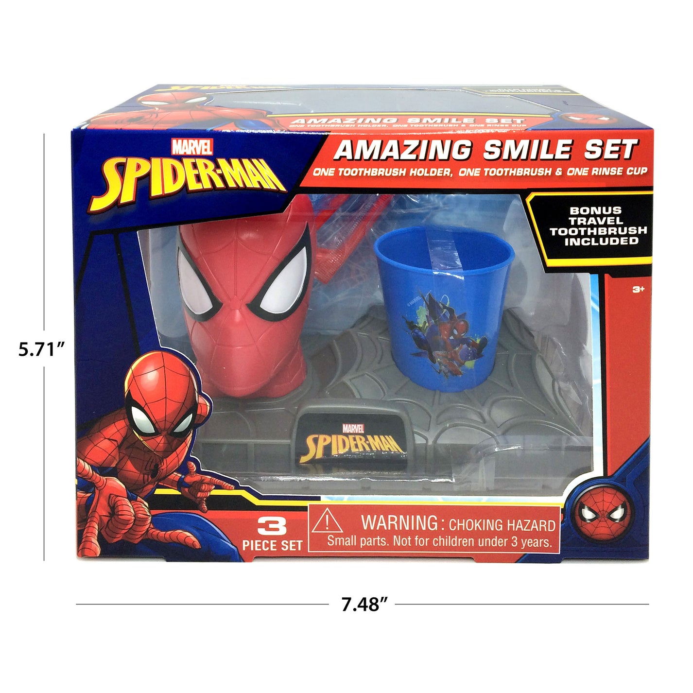 Spiderman Great Smile Toothbrush Set, Toothbrush Holder, Toothbrush ...
